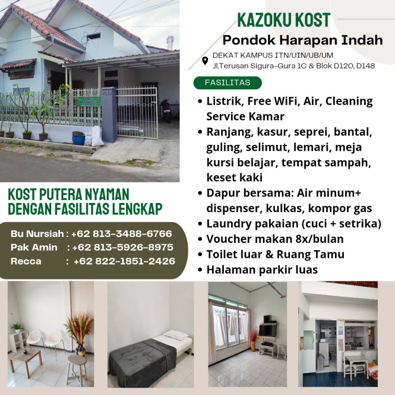Kost Malang Murah dan Strategis - Sewa Kost Malang
