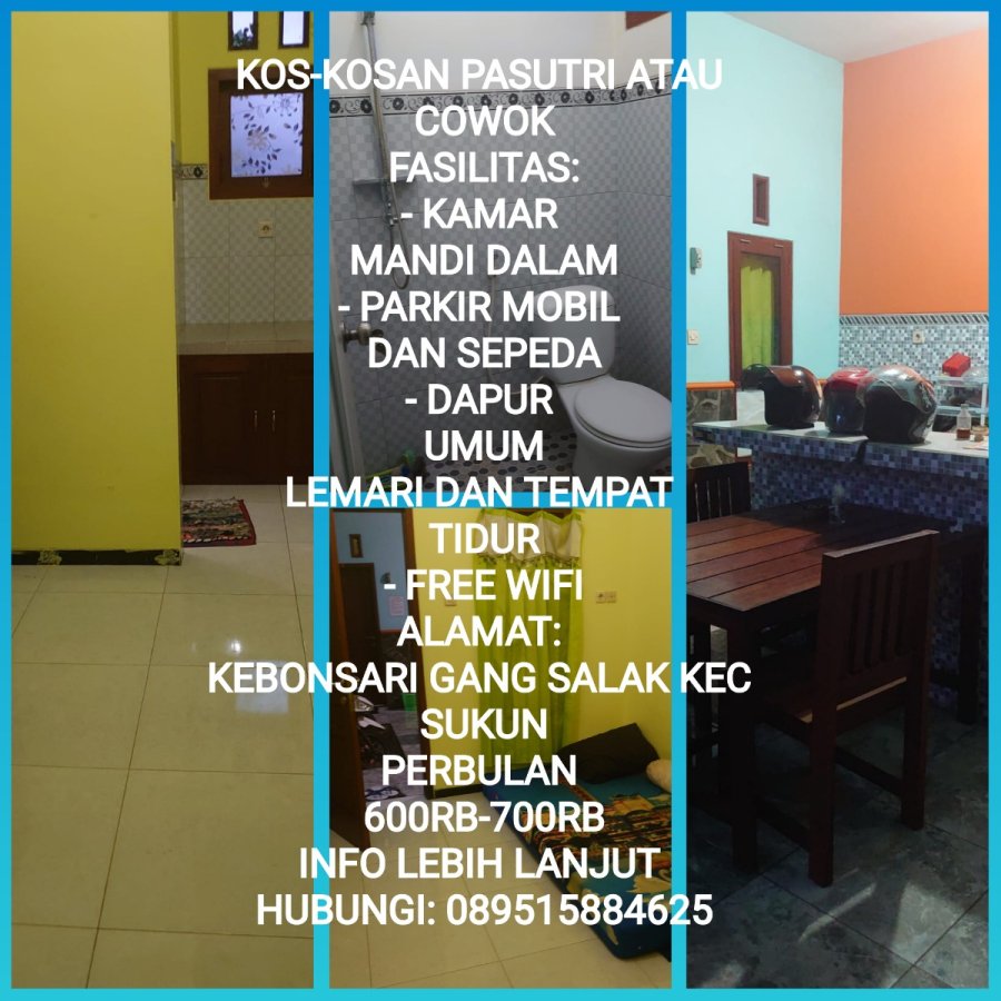 KOS- KOSAN PASUTRI ATAU COWOK - Kost Sukun Malang